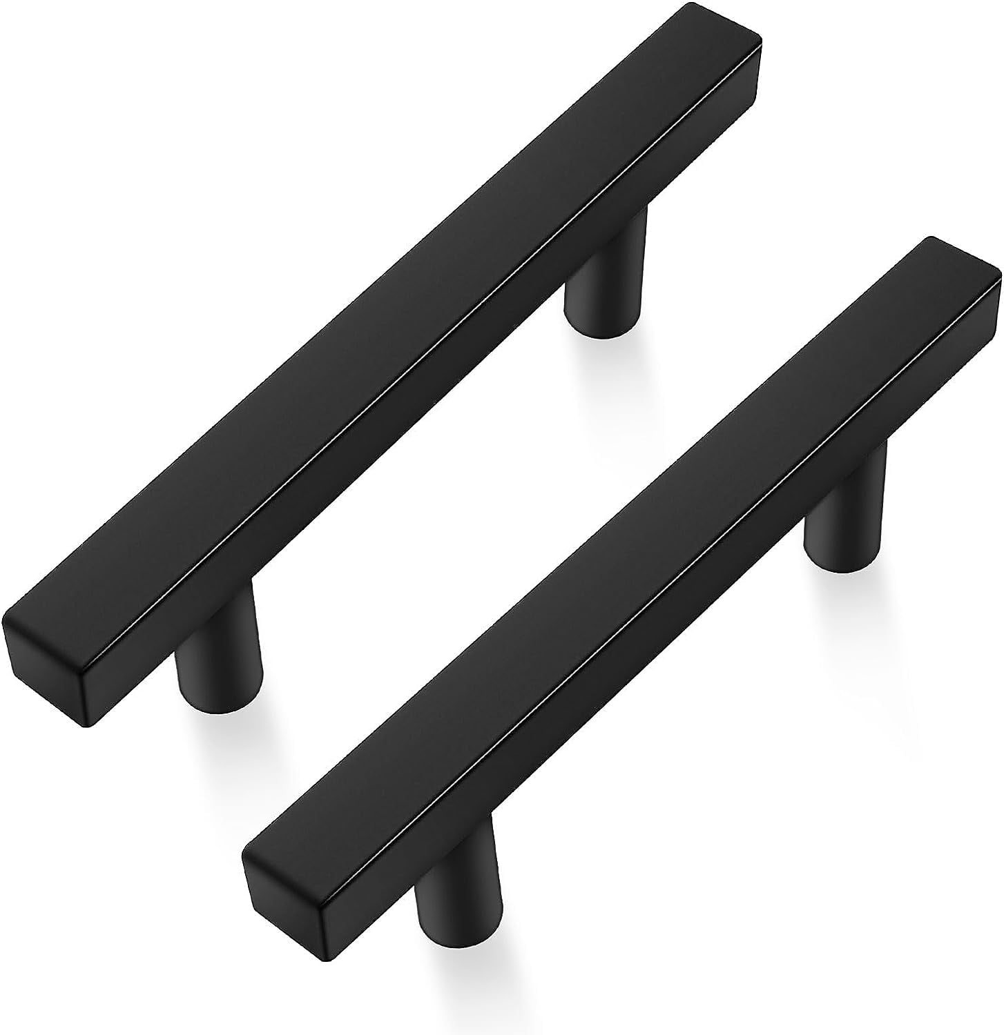 3 Inch Hole Center Matte Black Kitchecn Cabinet Handles, 15 Pack Square ...