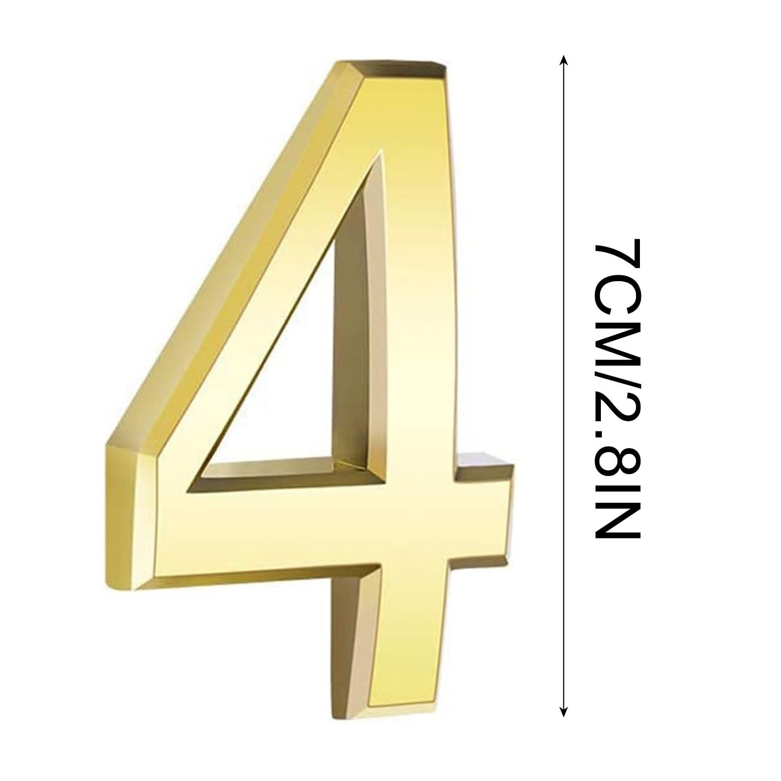 3 Inch House Numbers Acrylic Gold House Numbers, 0-9 Numbers Stickers ...