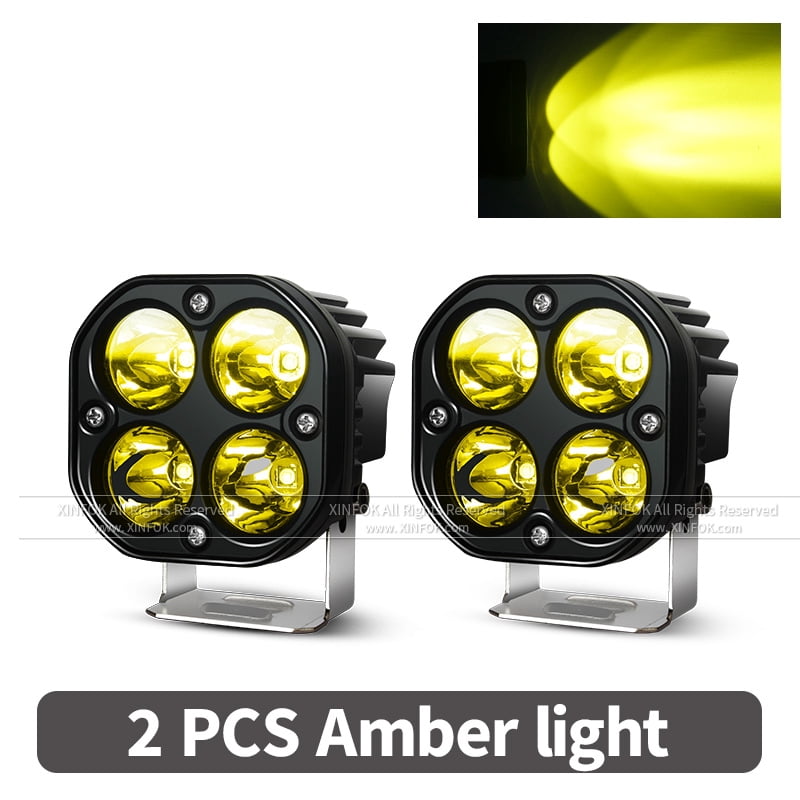 3 Inch Led Work Light Bar 12V 24V For Car Yellow Fog Lamp 4x4 Off Road ...