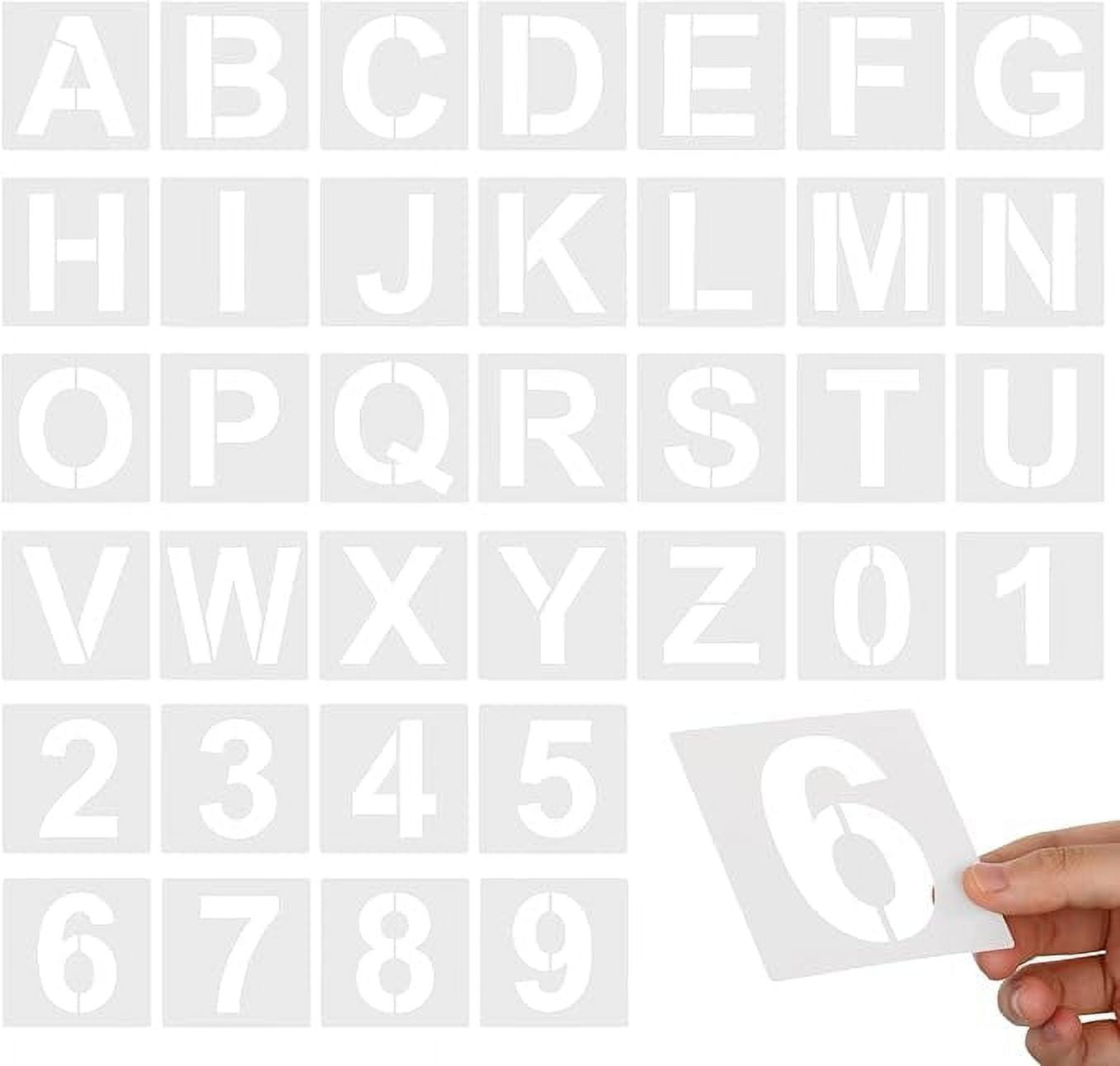 3 Inch Letter and Number Stencils 36 PCS Alphabet Stencil Reusable ...