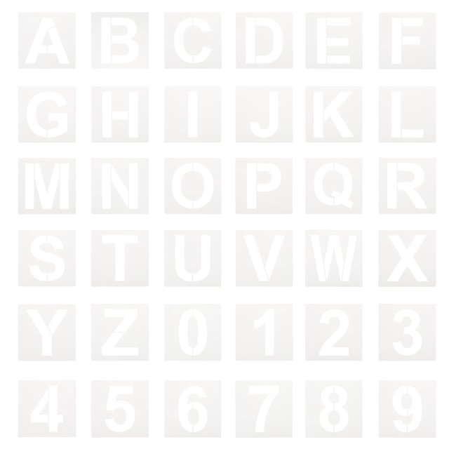 3 Inch Letter Stencils and Numbers, 36 Pcs Alphabet Art Craft Stencils ...