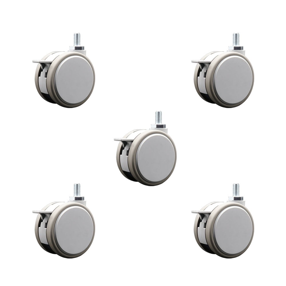 3 Inch MRI Safe Casters with Brakes – 3/8 Inch Threaded Stem – Set of 5 ...
