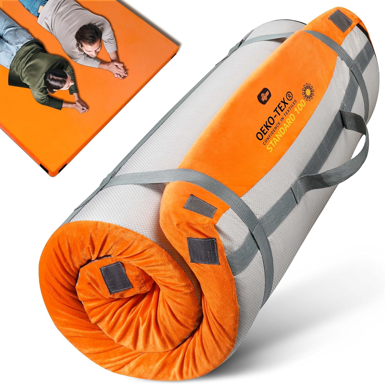 3 Inch Memory Foam Camping Mattress, Dual Layer Thick Sleeping Camp Pad ...