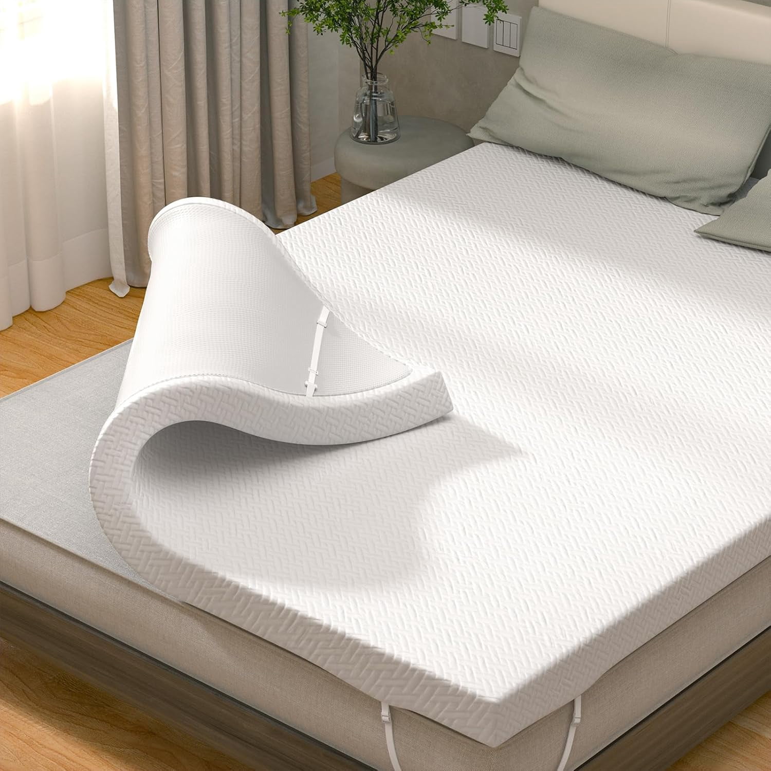 3 Inch Memory Foam Mattress Topper Cooling Gel Topper Infused High ...