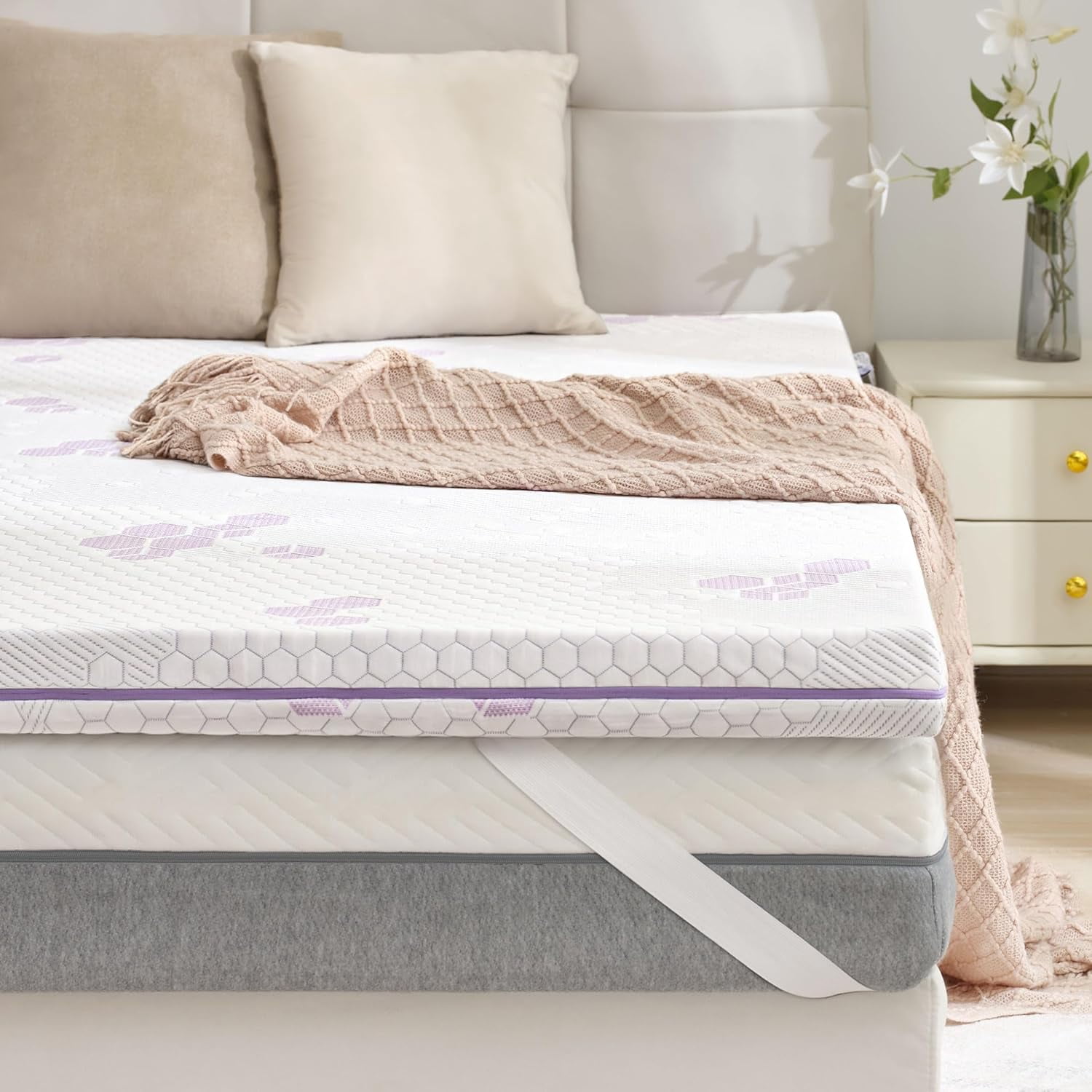 3 Inch Memory Foam Mattress Topper Full Size, Soft and Medium Mattress ...
