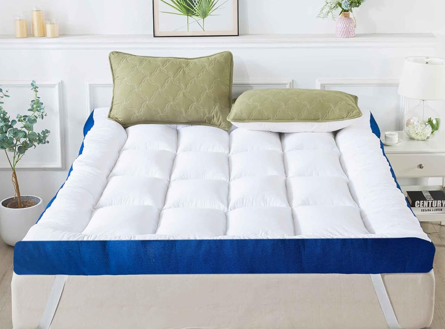 3 Inch Memory Foam Queen Mattress Topper, Filled with Breathable & Soft ...
