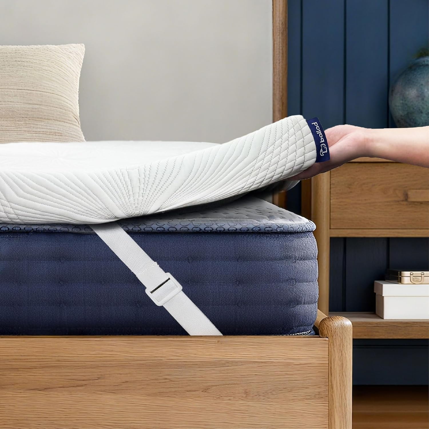 3 Inch Memory Mattress Topper Full Size, High Density Cooling Pad with ...