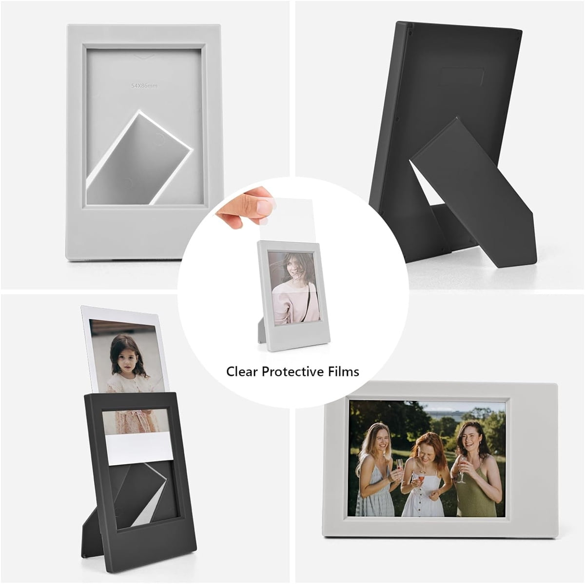 3 Inch Mini Picture Frame, Mini Table Photo Frame, 8 Pcs(4 Each, Black ...