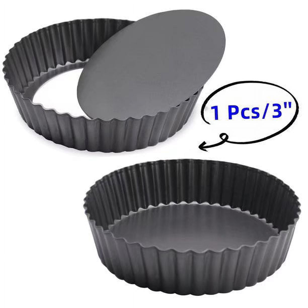 3 Inch Mini Tart Pan, Nonstick Bakeware Set Reusable for Oven Baking ...