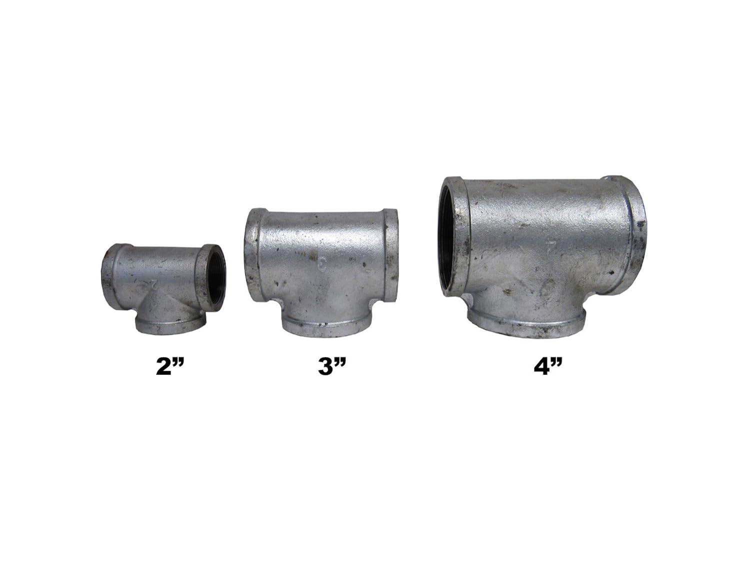 3 Inch NPT Galvanized Malleable Iron Straight Tee - Walmart.com