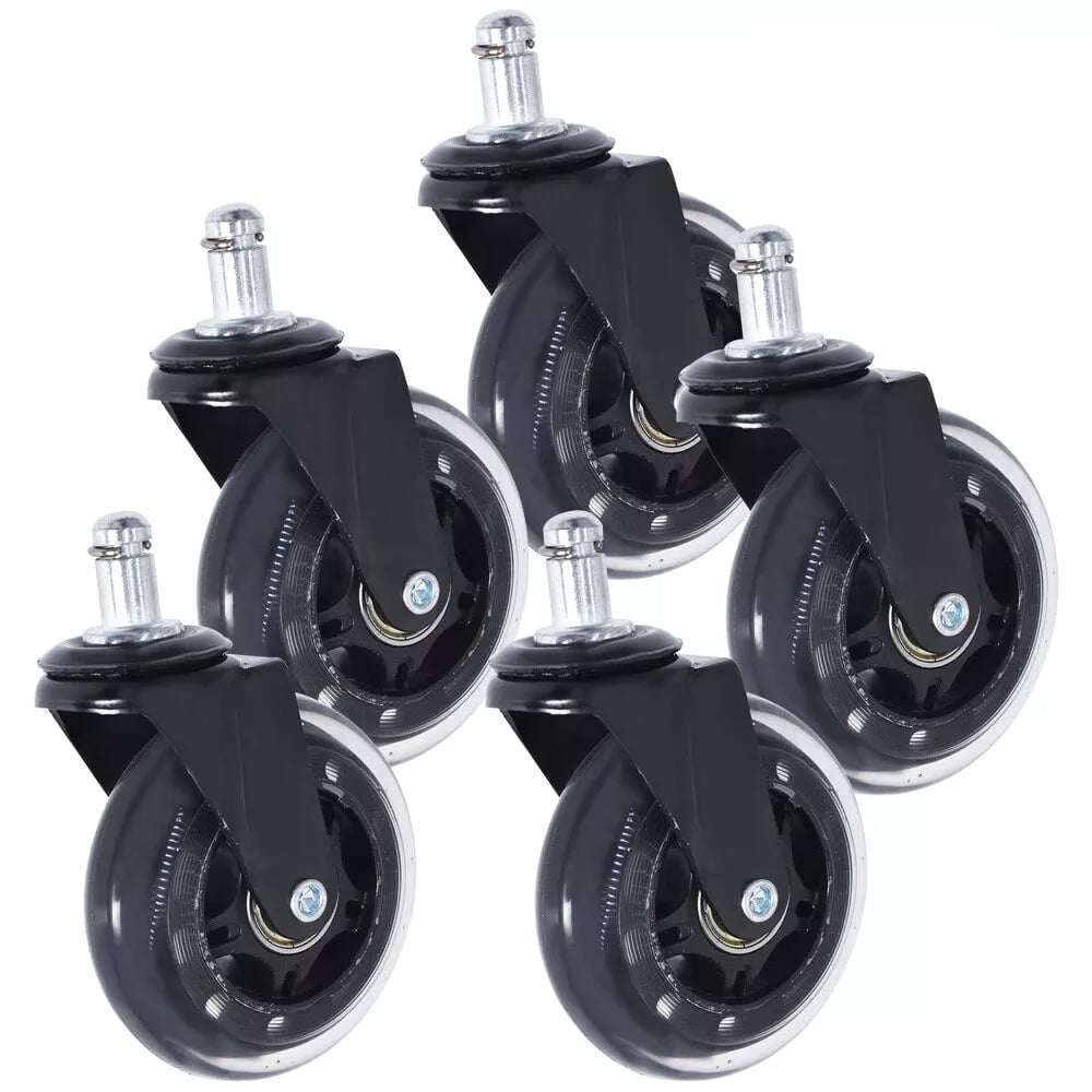 3 Inch Office Chair Caster Rubber Swivel Wheels Replacement Wheels 5 ...
