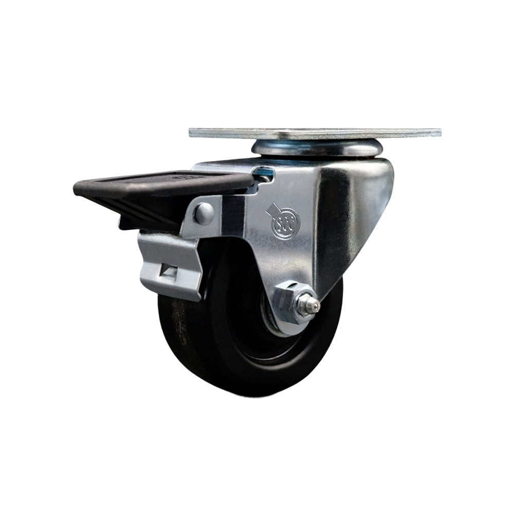 3 Inch Phenolic Wheel Swivel Top Plate Caster Posi Brake Service Caster ...