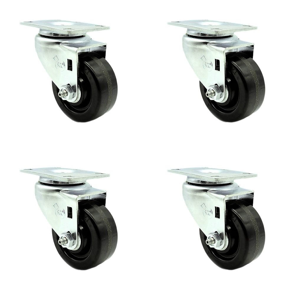 3 Inch Phenolic Wheel Swivel Top Plate Caster Set Service Caster Brand ...