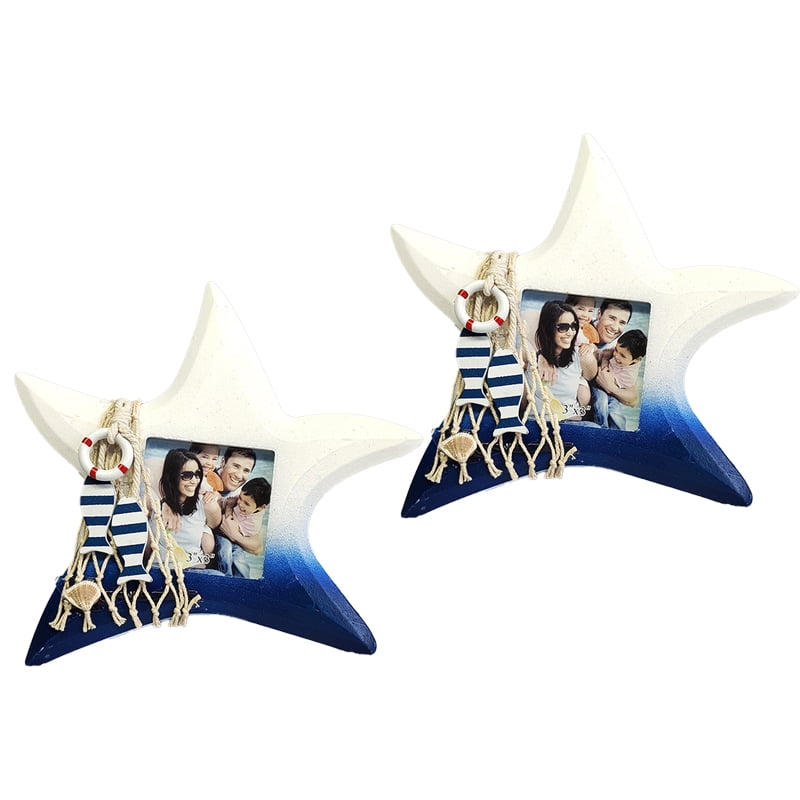 3-Inch Photo Frame Set of 2- Starfish Photo Frame for Summer Vacation ...