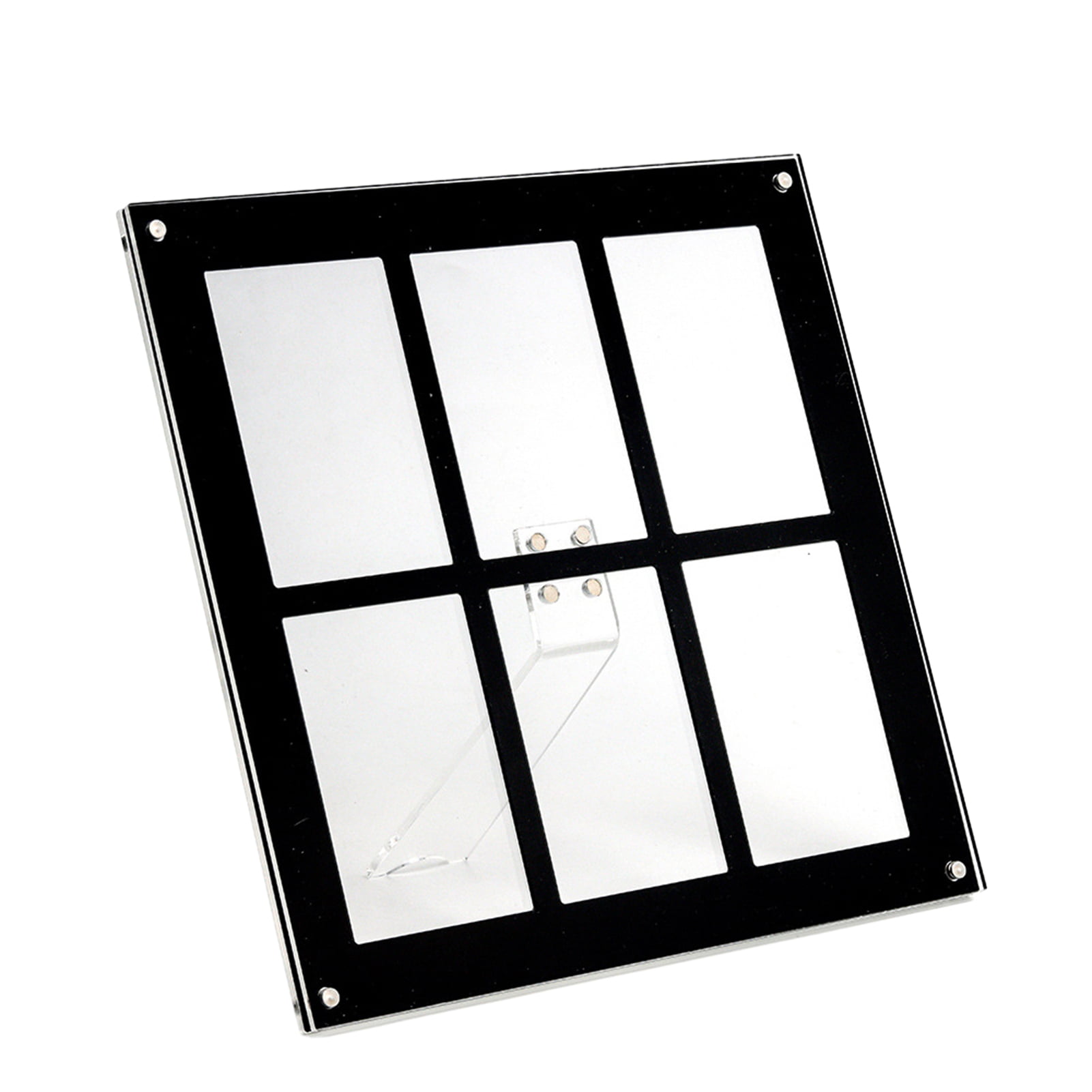 3-Inch Photo Frame Transparent Magnetic Picture Frame 6 Grids Design ...