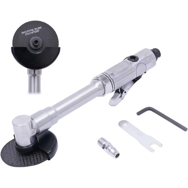 3 Inch Pneumatic Angle Grinder, 25000RPM Speed-Adjustable Air Cut Off ...