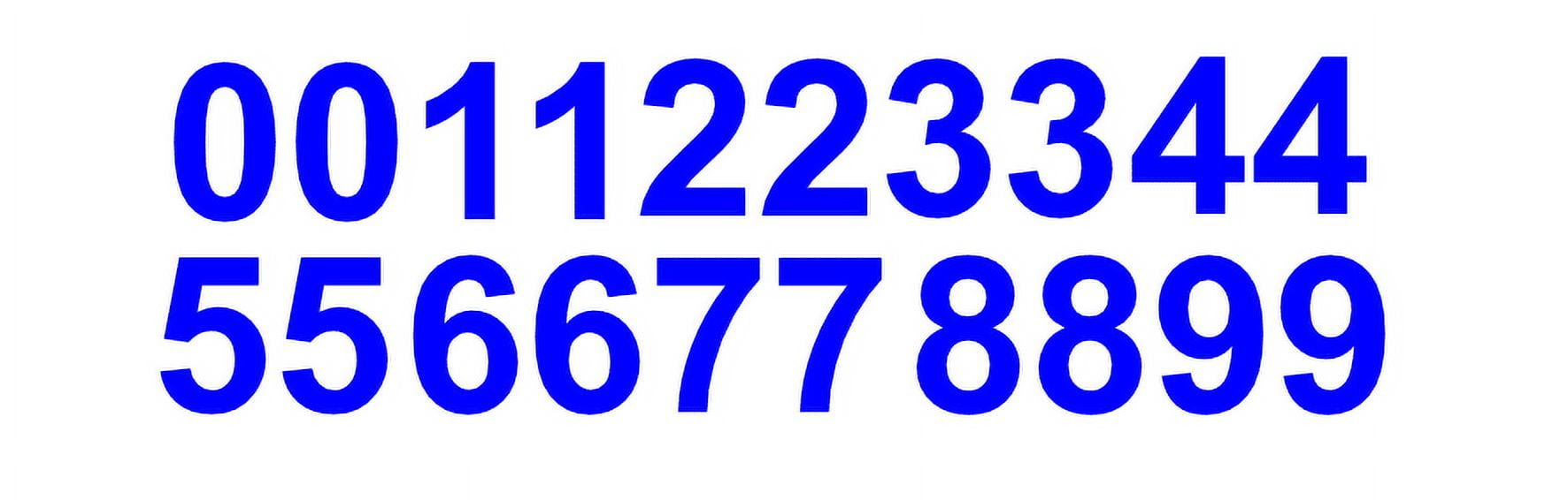 3" Inch Premium Mailbox Number Vinyl Decal Sticker Sheet (Blue ...