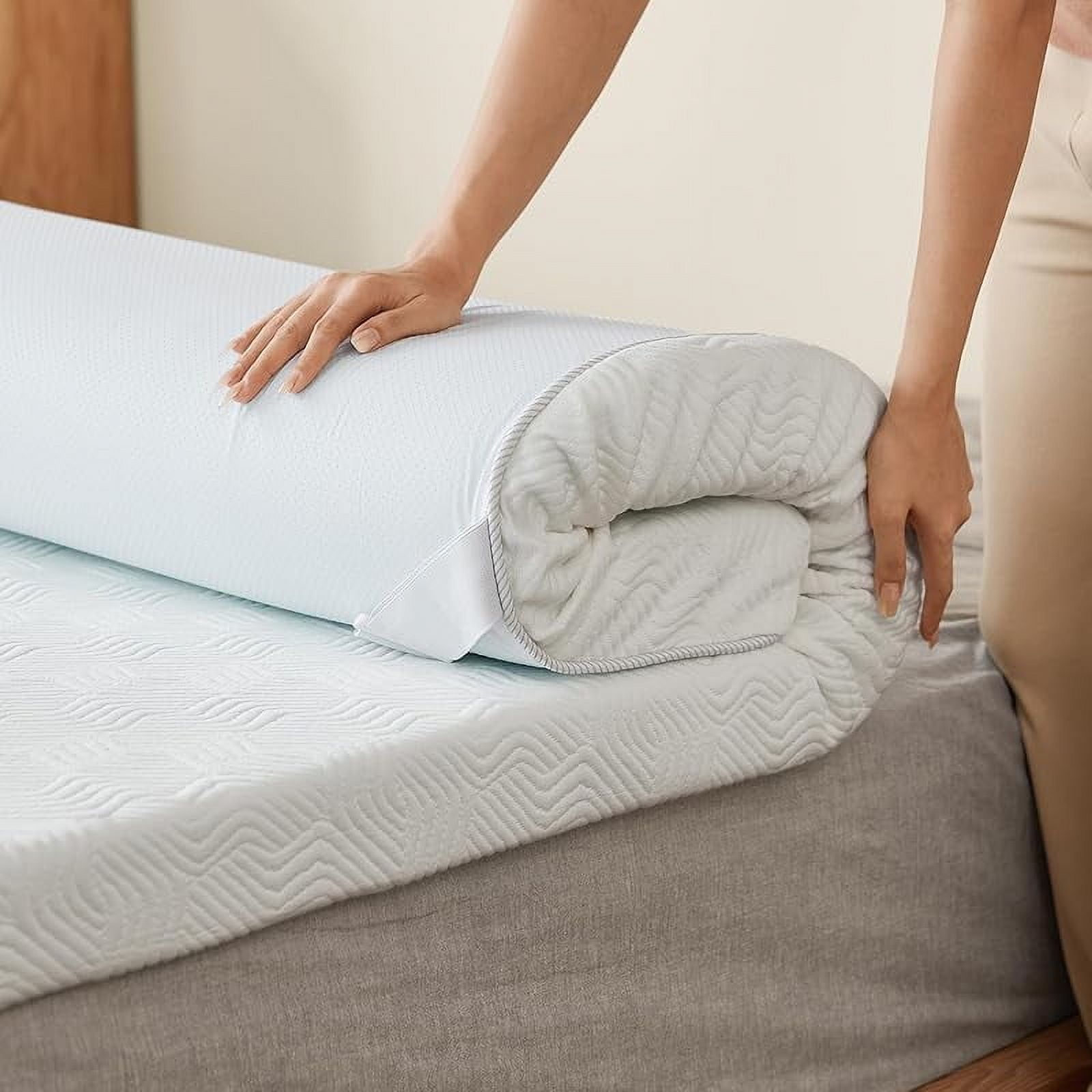 3 Inch Queen Size Mattress Topper, Gel Memory Foam Bed Topper Queen ...