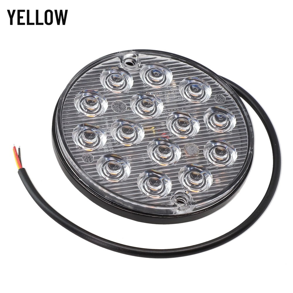 3 Inch Round LED Tail Light for Car Truck Stop Brake Flash - 14 LEDs ...