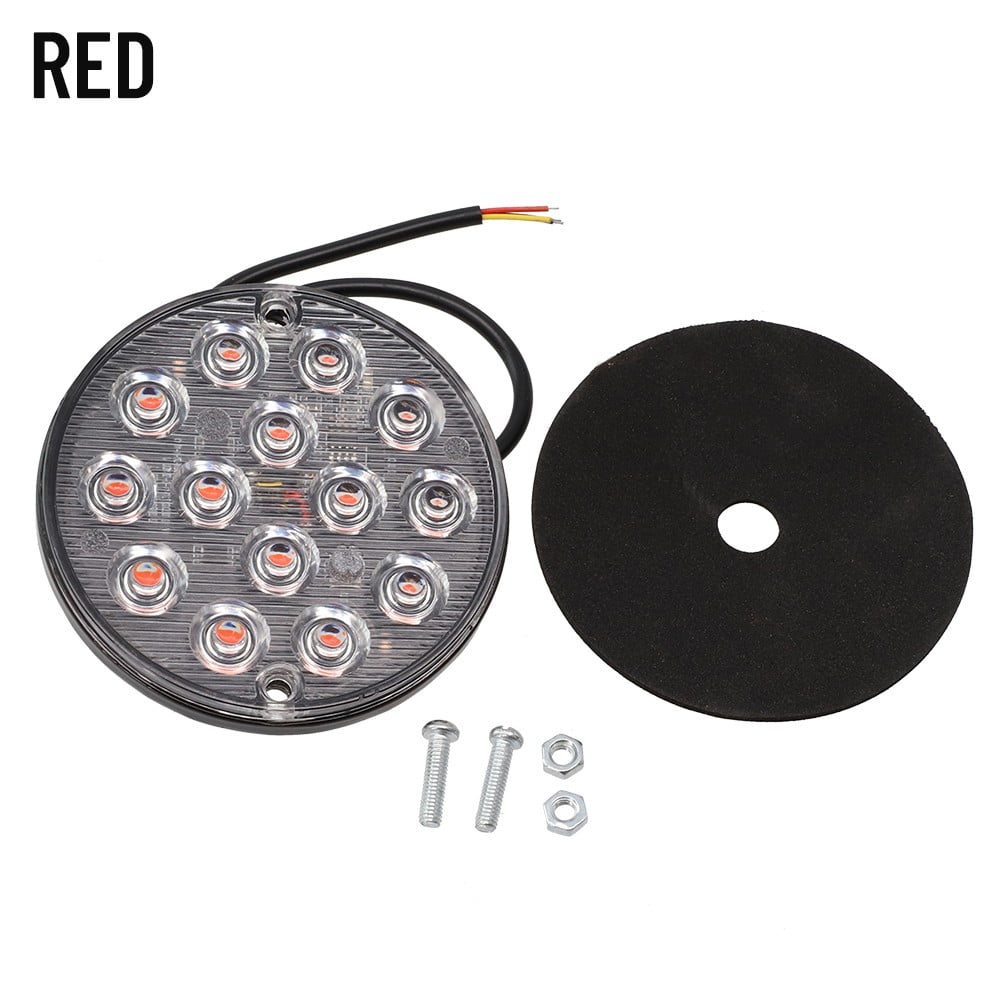 3 Inch Round LED Tail Light for Car Truck Stop Brake Flash - 14 LEDs ...