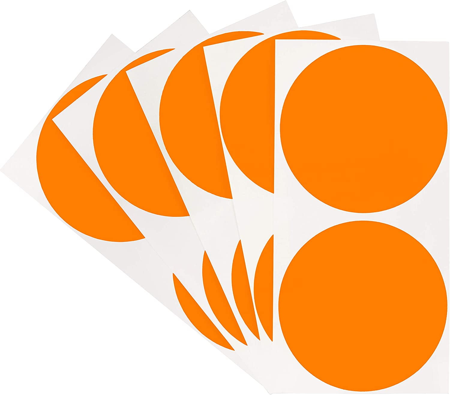 3 Inch Round Label Removable Color Code Dot Stickers, High Visibility ...