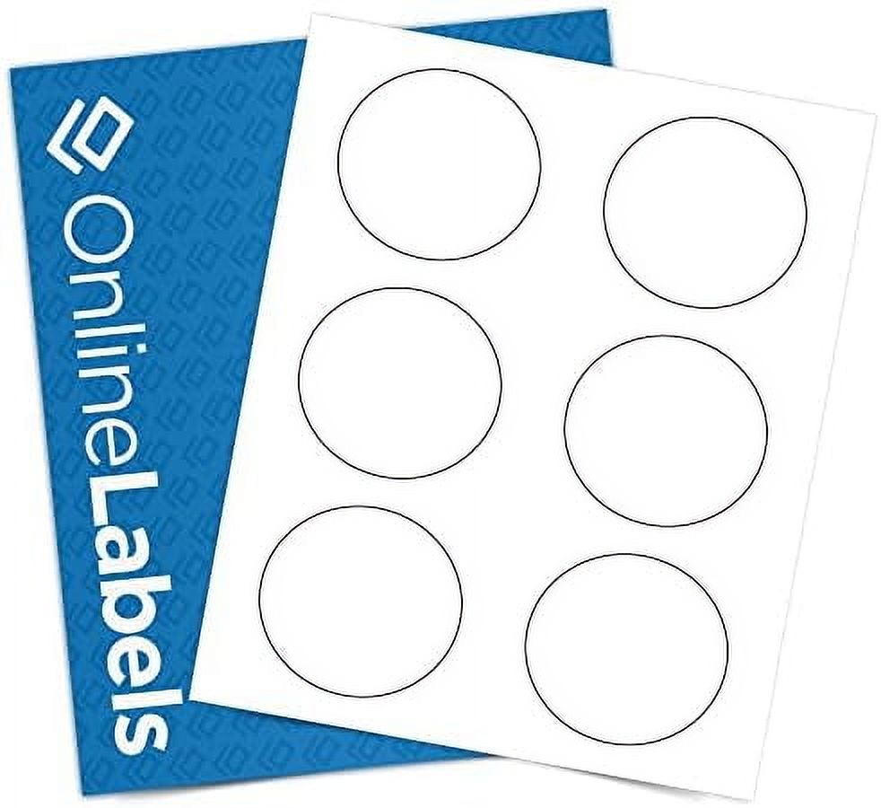 3 Inch Round Labels - Pack of 6,000 Circle Stickers, 1,000 Sheets ...