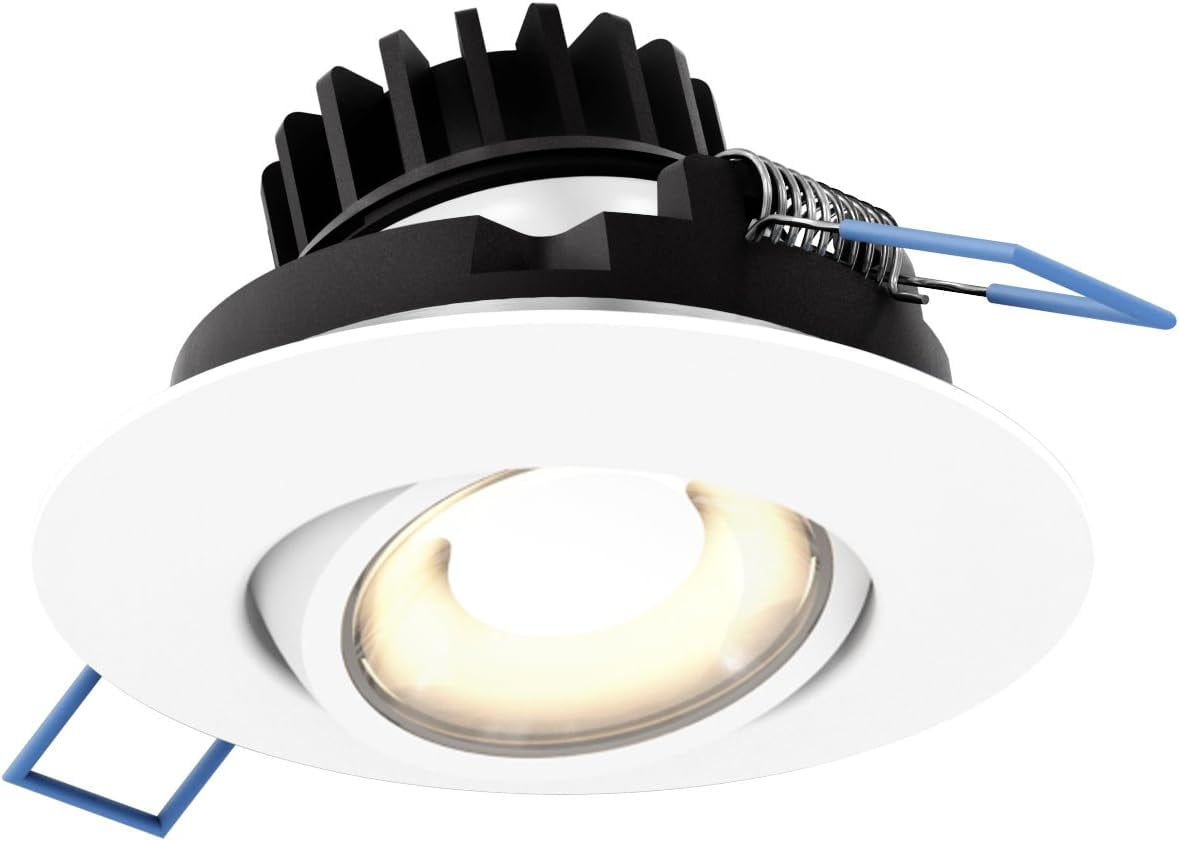 3 Inch Round Recessed LED Gimbal Light in 5CCT (White) - Walmart.com