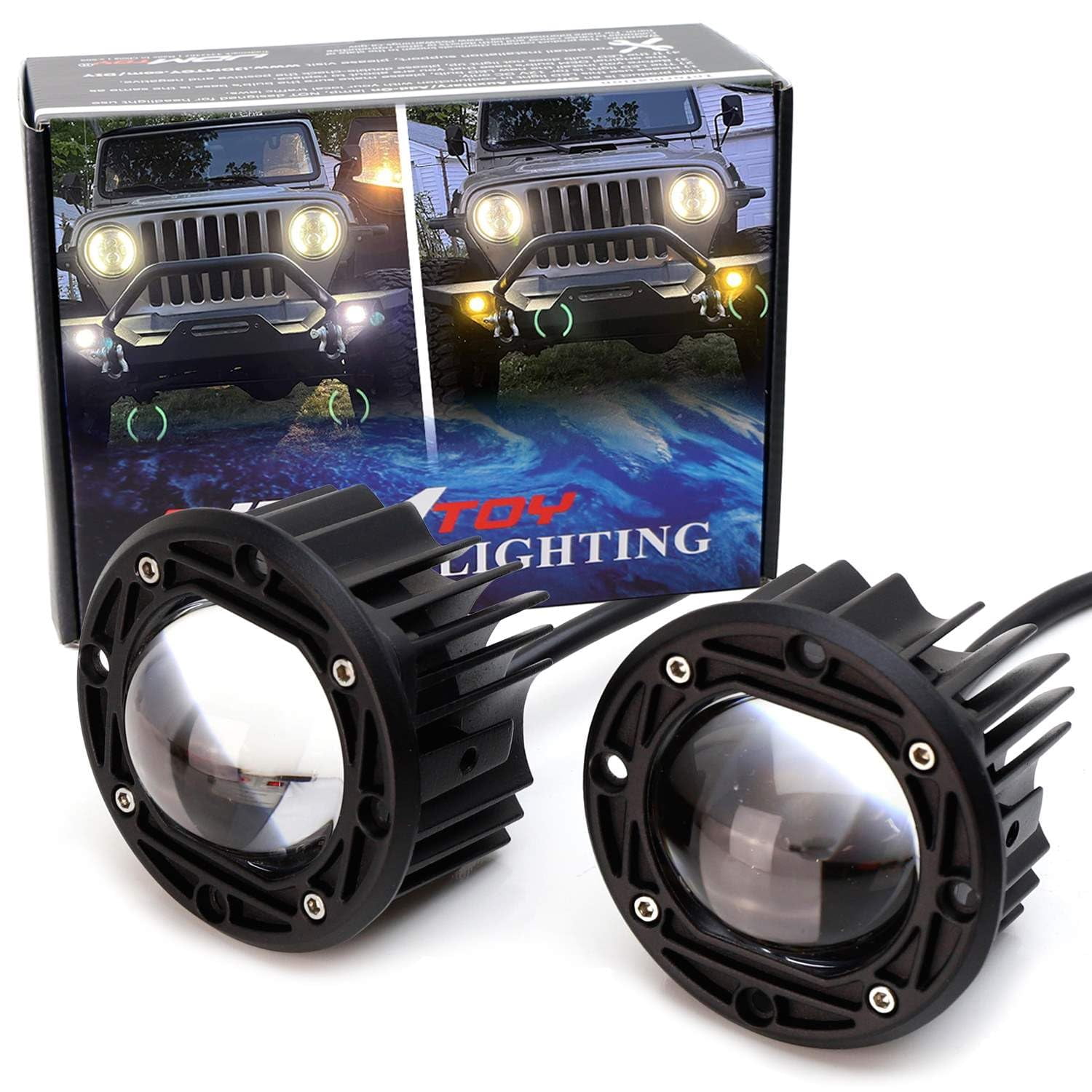 3-Inch Round Shape 20W Xenon White/Selective Yellow Projector Lens ...