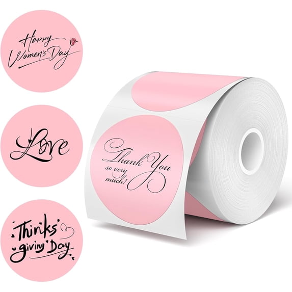 3 Inch Round Thermal Sticker Labels 400 count, Double Roll Thermal ...