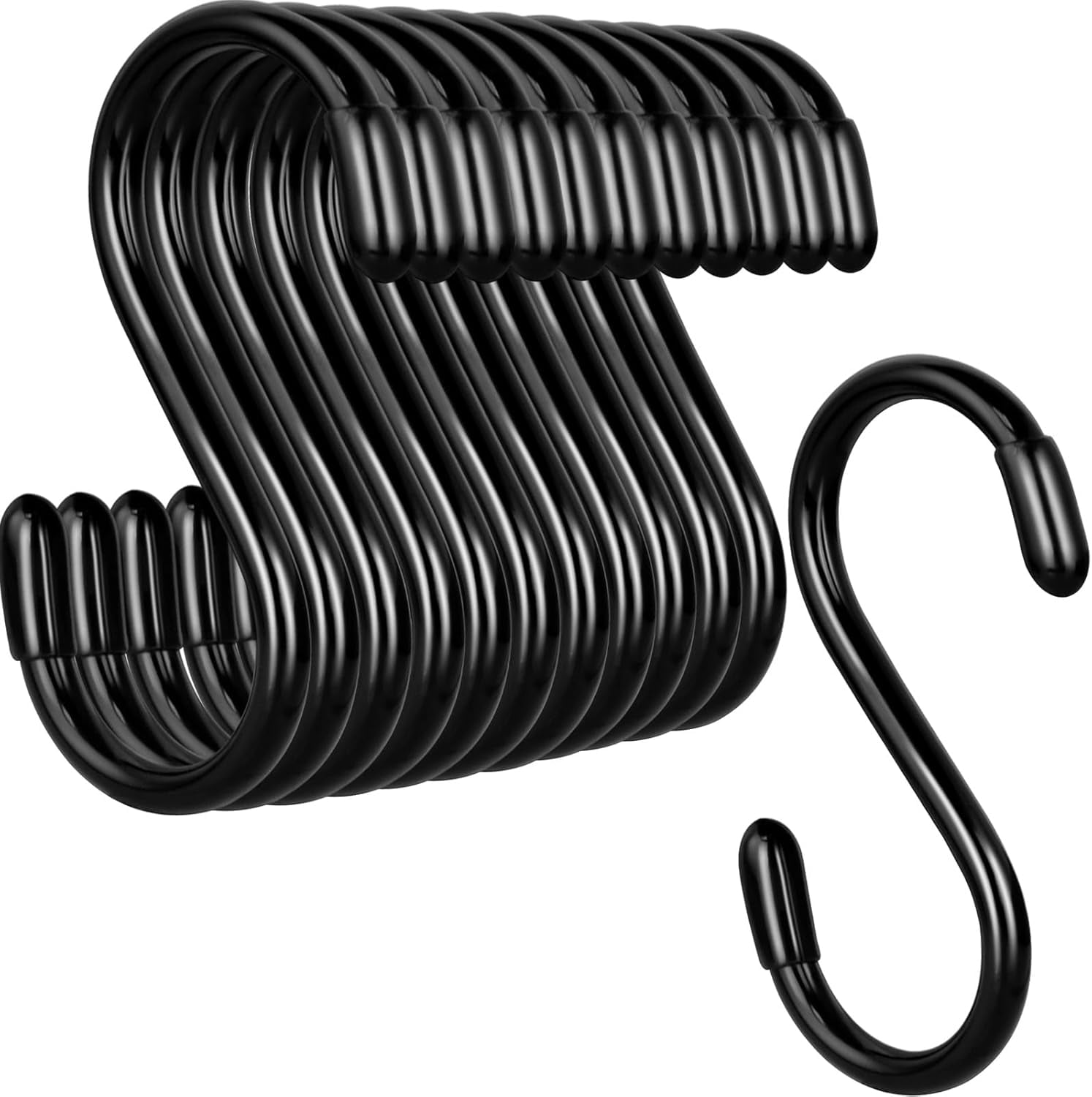 3 Inch S Hooks for Hanging Heavy Duty - 12 Pack Vinyl Coated S Shaped ...