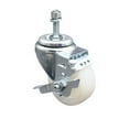 3 Inch SS Nylon Wheel Swivel 10mm Threaded Stem Caster with Brake SCC ...
