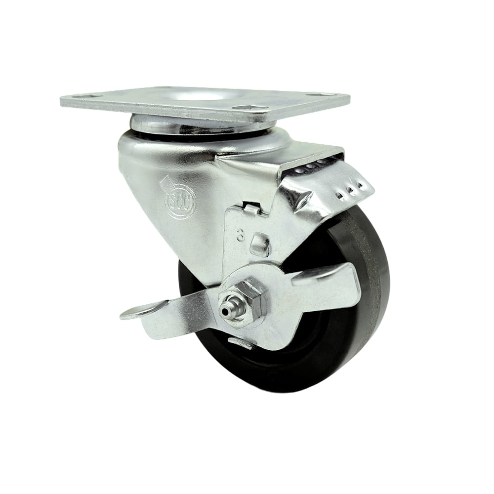 3 Inch SS Phenolic Swivel Top Plate Caster with Brake Service Caster ...