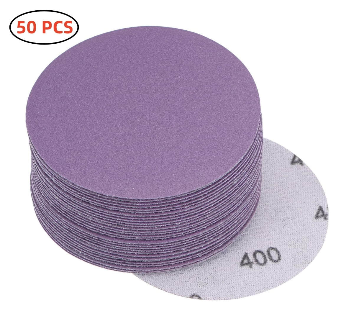 3 Inch Sanding Disc 50Pcs, 400 Grit Sandpaper, Drill Sanding Attachment ...