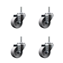 4 Inch Semi Steel ½ Inch Threaded Stem Caster with Brake - Walmart.com