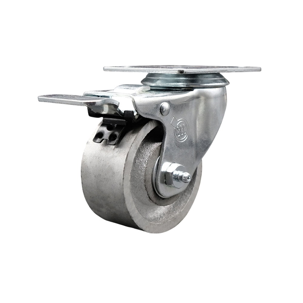 3 Inch Semi Steel Wheel Swivel Top Plate Caster with Total Lock Brake ...