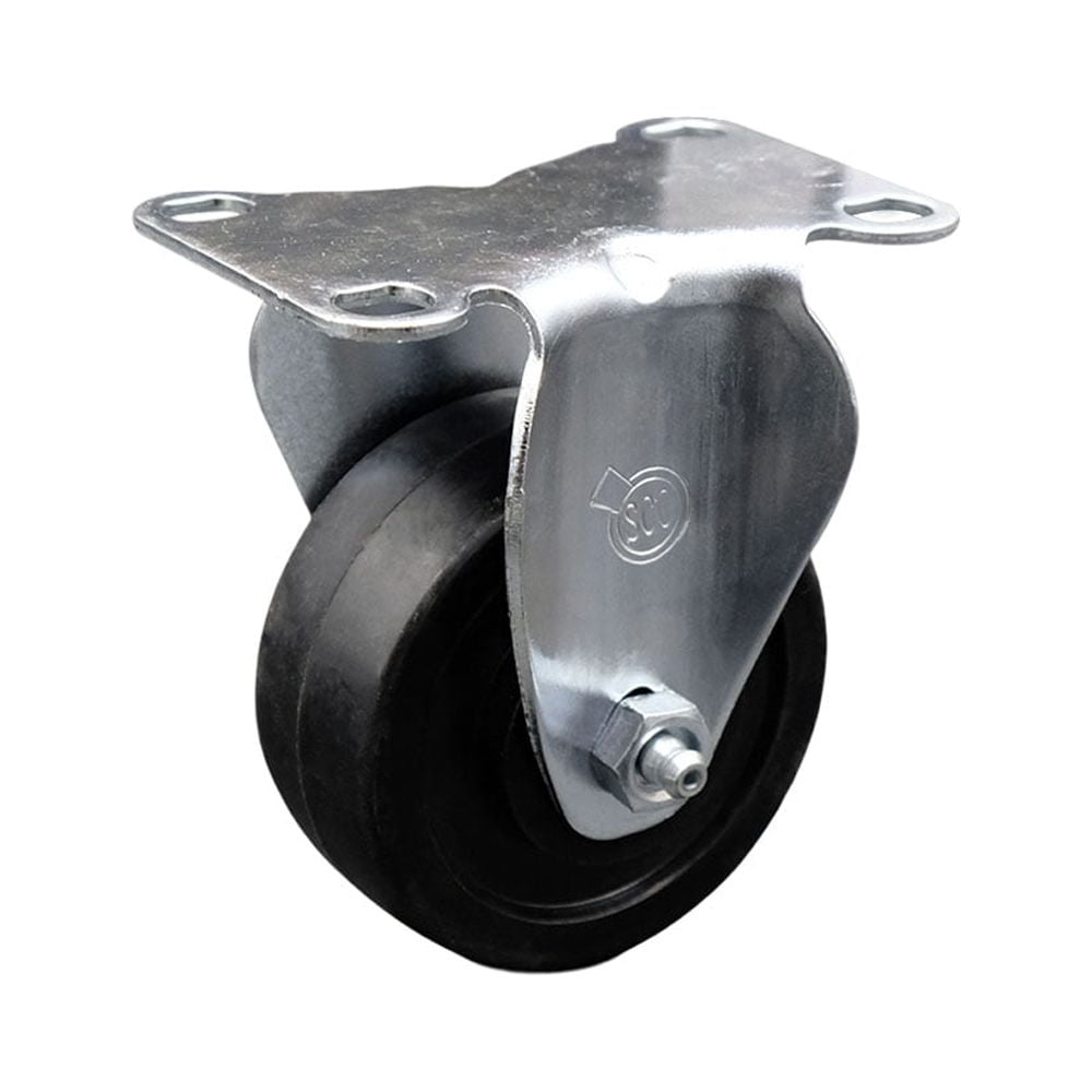3 Inch Soft Rubber Wheel Rigid Top Plate Caster Service Caster Brand ...