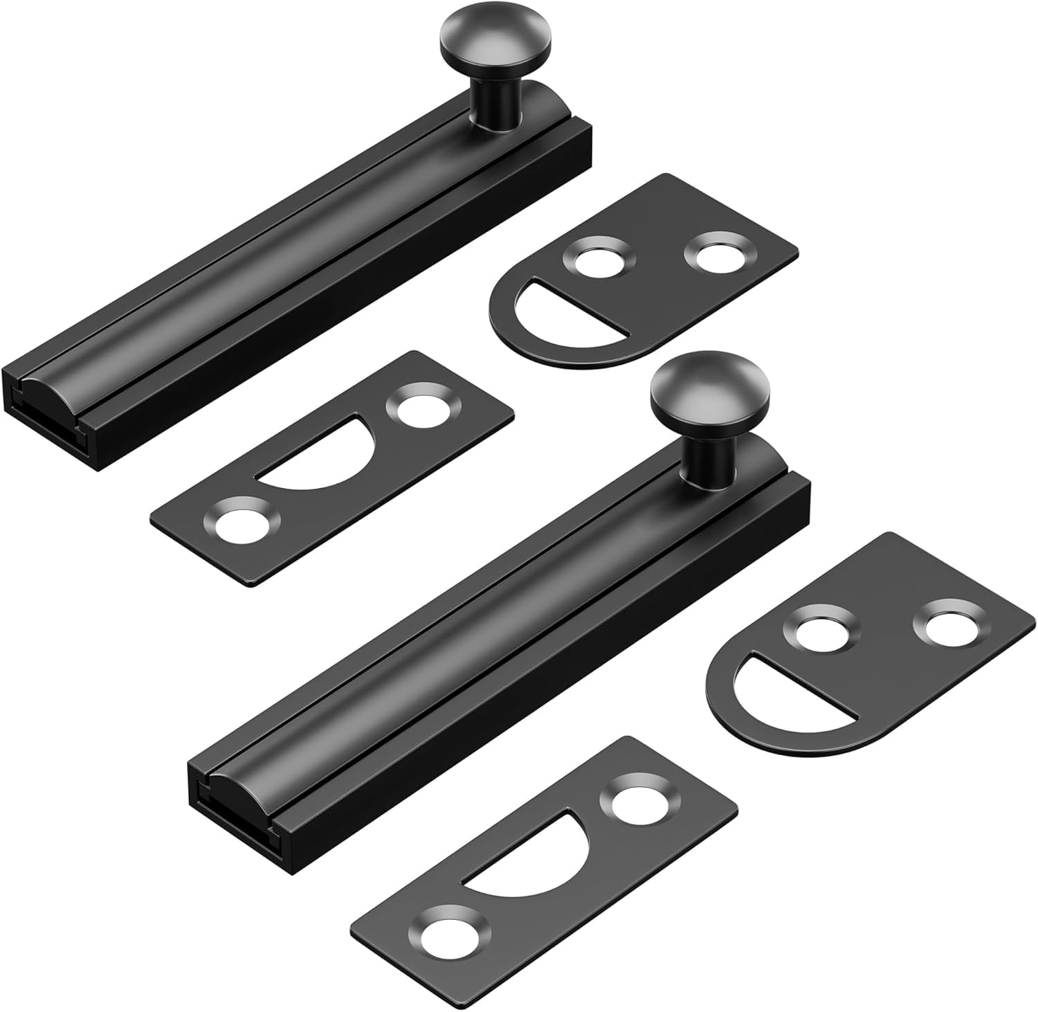 3 Inch Solid Brass Surface Bolt, Heavy Duty Concealed Slide Surface ...