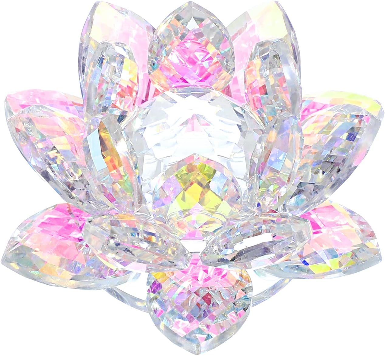 3 Inch Sparkle Crystal Lotus Flower Figurines Decorative Lotus Flower ...