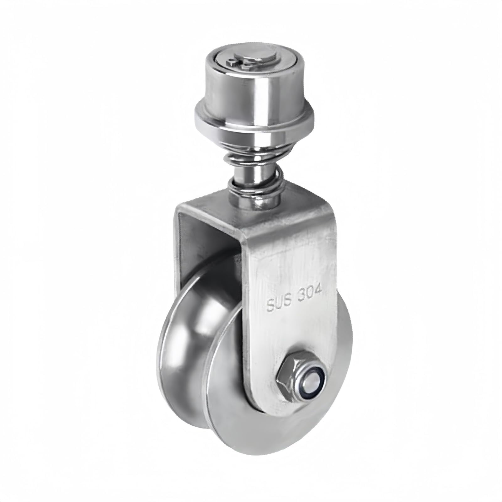3 Inch Spring Cable Pulley Wheel 304 Stainless Steel, Heavy Duty H ...
