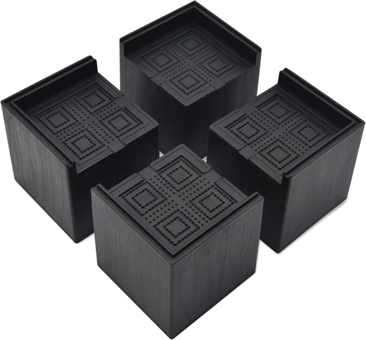 3 Inch Square Bed Risers Heavy Duty Furniture Lifts for Couch, Chair ...