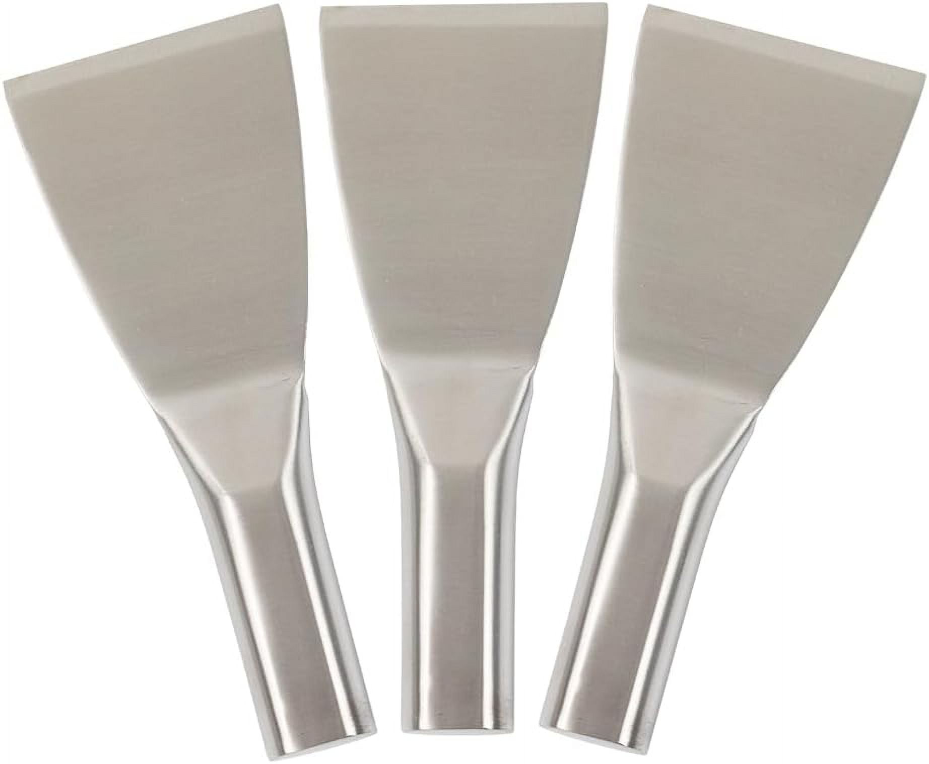 3-Inch Stainless Steel Rolled Ice Cream Scrapers | Flat Straight Heavy ...