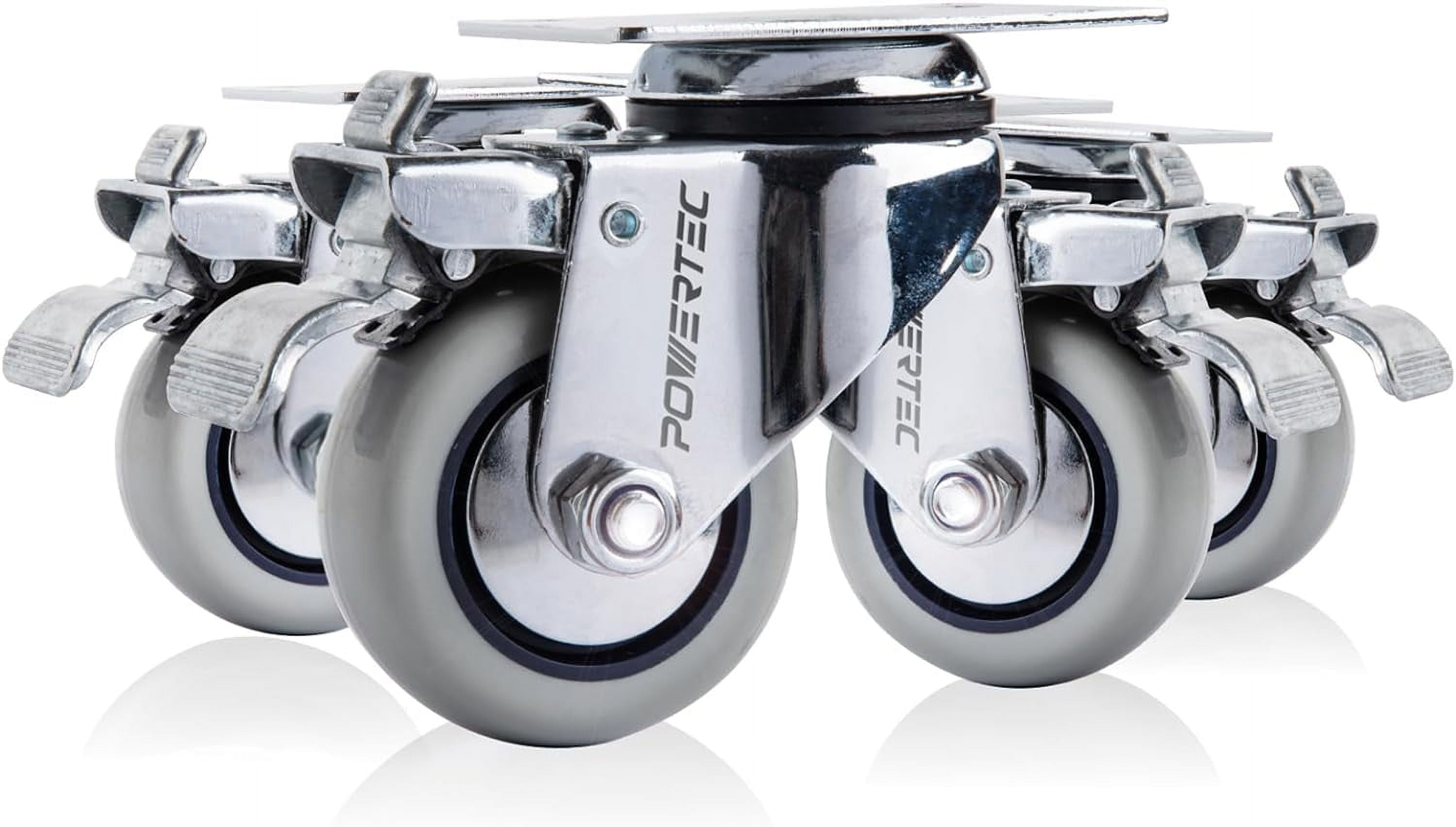 3 Inch Swivel Caster Wheels Set of 4 with Brake & 880 lbs Loads, Heavy ...