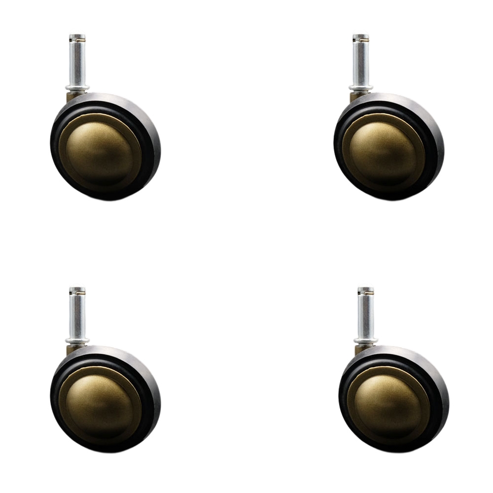 3 Inch Swivel Metal with Soft Rubber Tread Ball Caster Wheels for ...