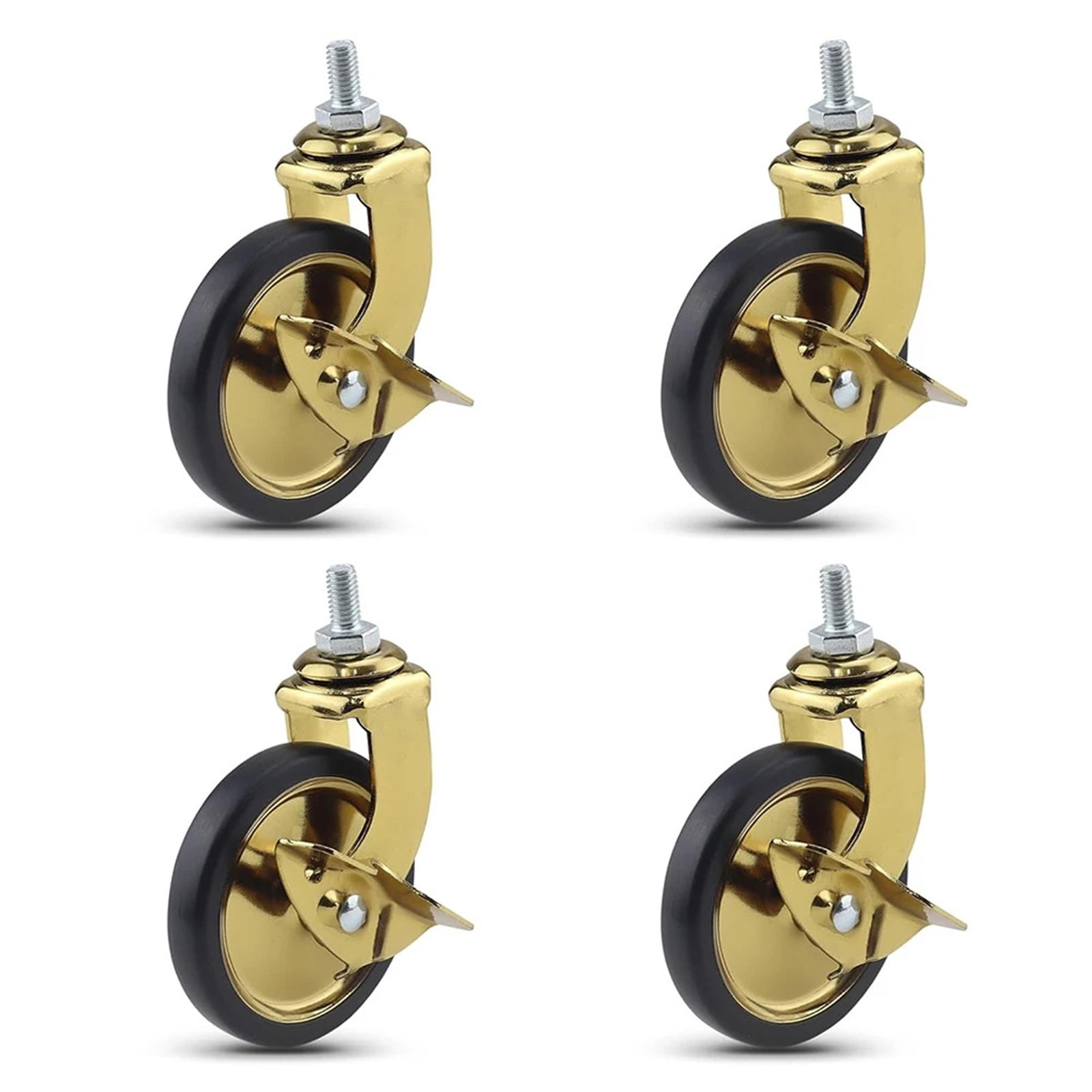 3-Inch Swivel Stem Casters With Brake For Hotel Restaurant Trolley ...