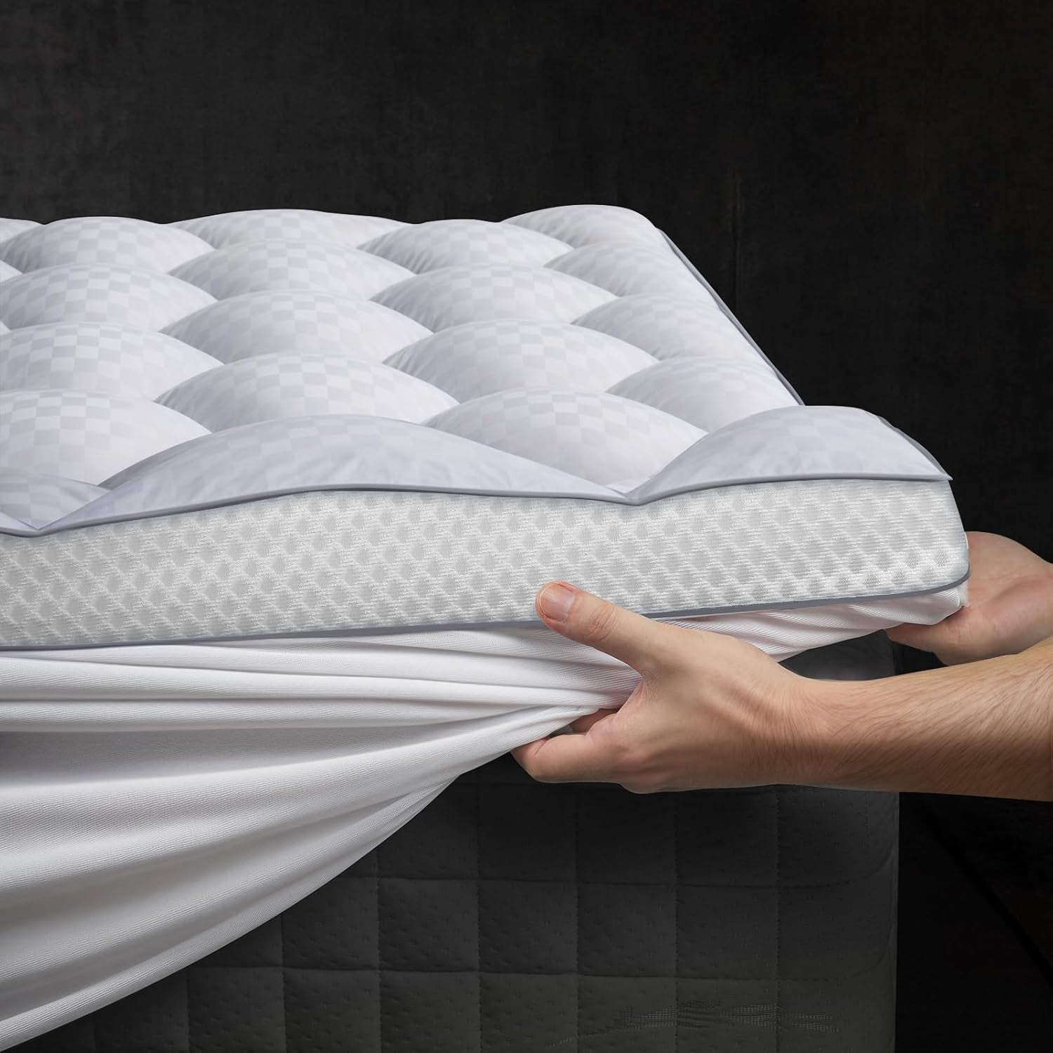 3 Inch Ultra-Fluffy Memory Foam Mattress Topper Short Queen for Back ...
