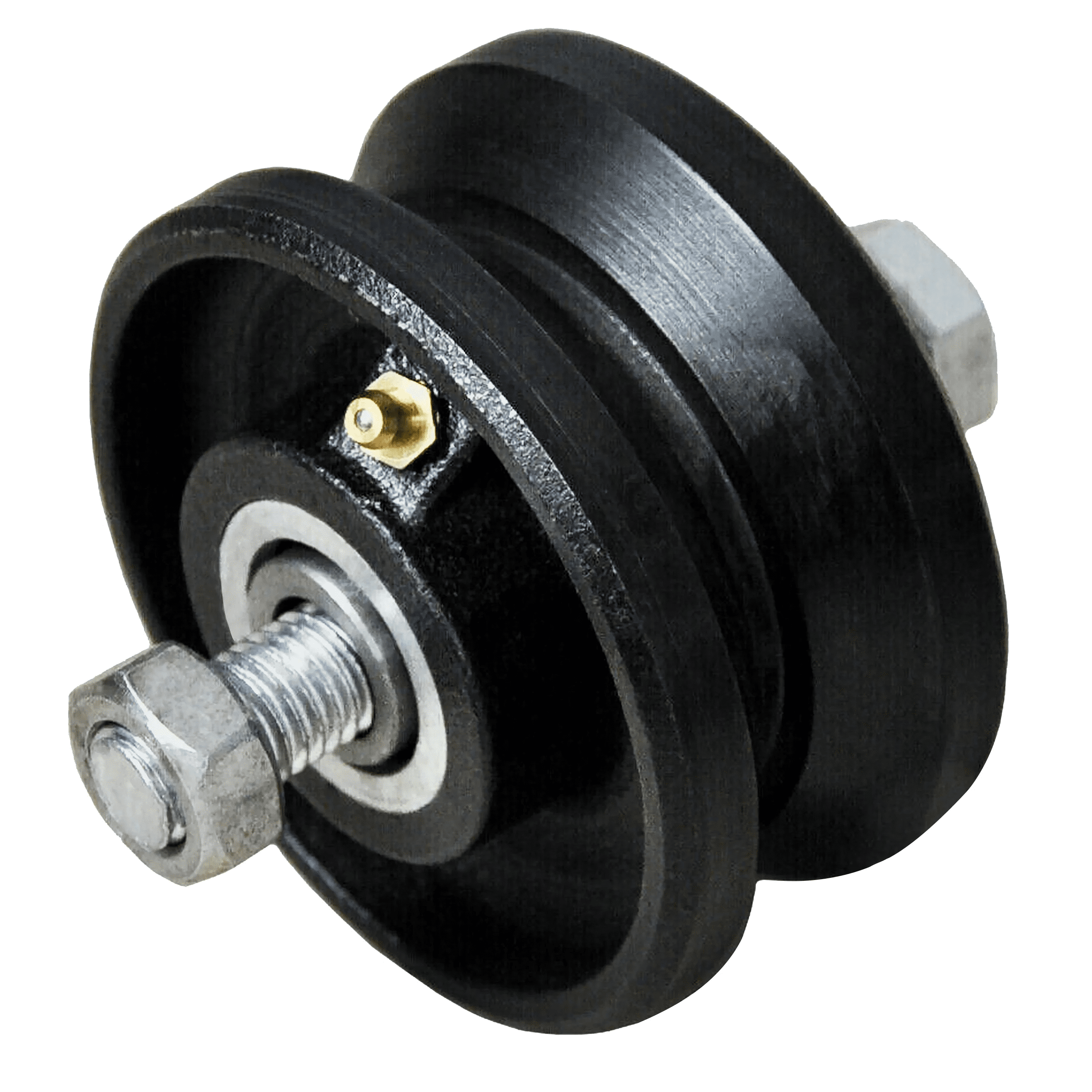 3” Inch V-Groove Gate Wheel Cast Iron Black - Walmart.com