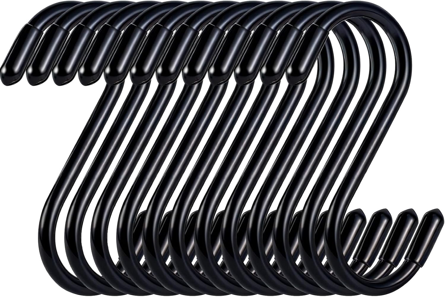3 Inch Vinyl Coated S Hooks, 24 Pack Heavy Duty S Hooks for Hanging ...