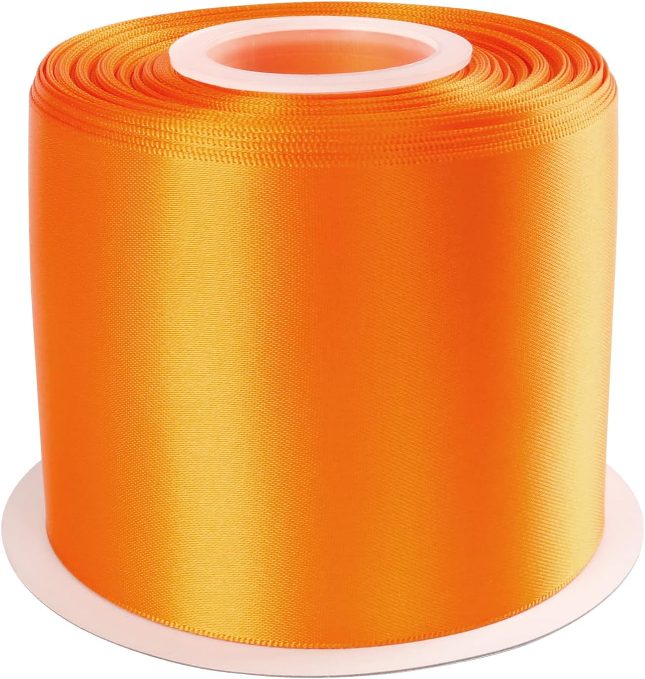 3 Inch Wide Ribbon Double Face Satin Ribbon - 25 Yards (668-Orange Peel ...