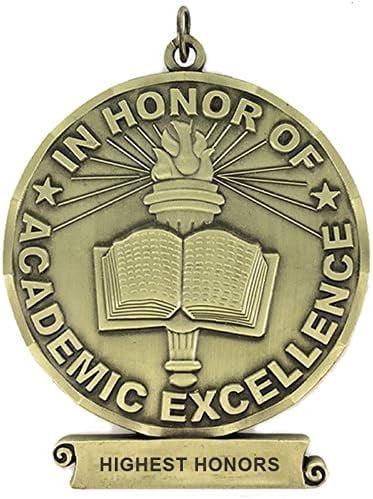 3 Inch in Honor of Academic Excellence Award Medal with Neck Ribbon ...