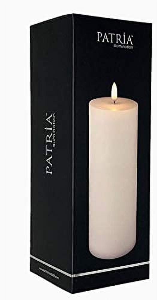 3 Inch x 8 Inch Patria LED Pillar Candle Ivory - Walmart.com
